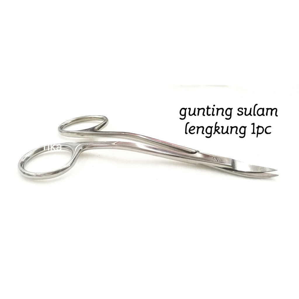 Gunting sulam keluli muncung lengkung 11cm curved embroidery scissors ...