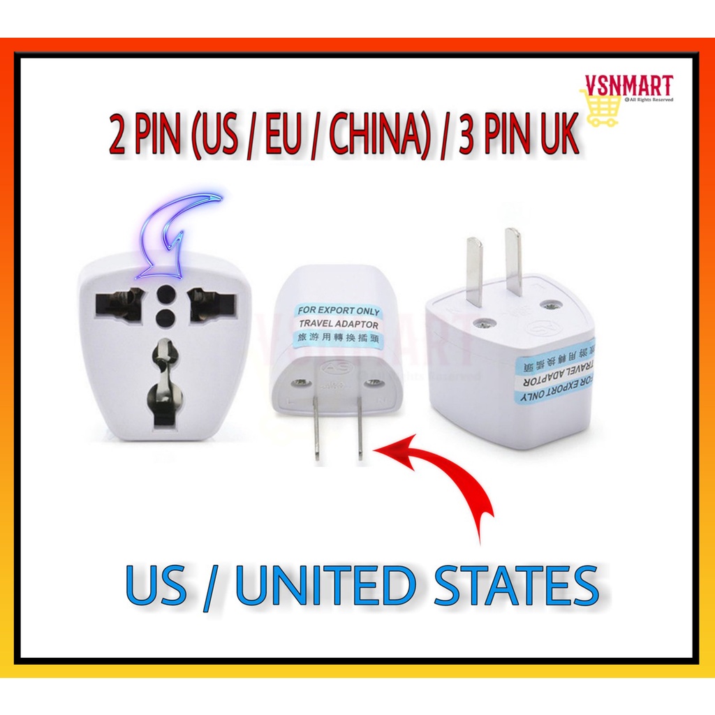 3 Pin Conversion Plug Universal Adapter British Socket Adapter Plug ...
