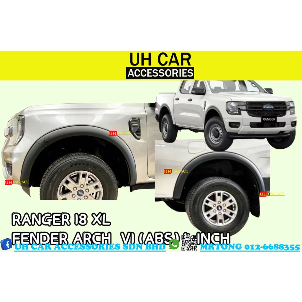 Ford ranger t9 2022 xl xlt wildtrak abs 4inch fender arch flare flares ...