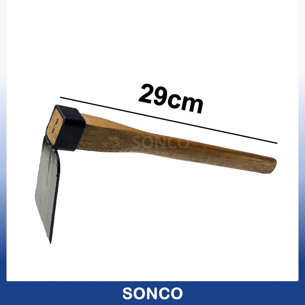 Cangkul Kayu / Besi Biru Kecil Mini Metal Hoe WITH WOOD/ STEEL Black ...
