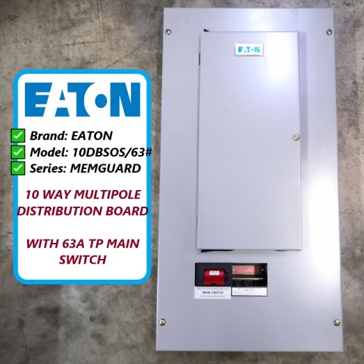 100% ORIGINAL + READY STOCK! EATON 10DBSOS/63# Memguard 10 Way ...