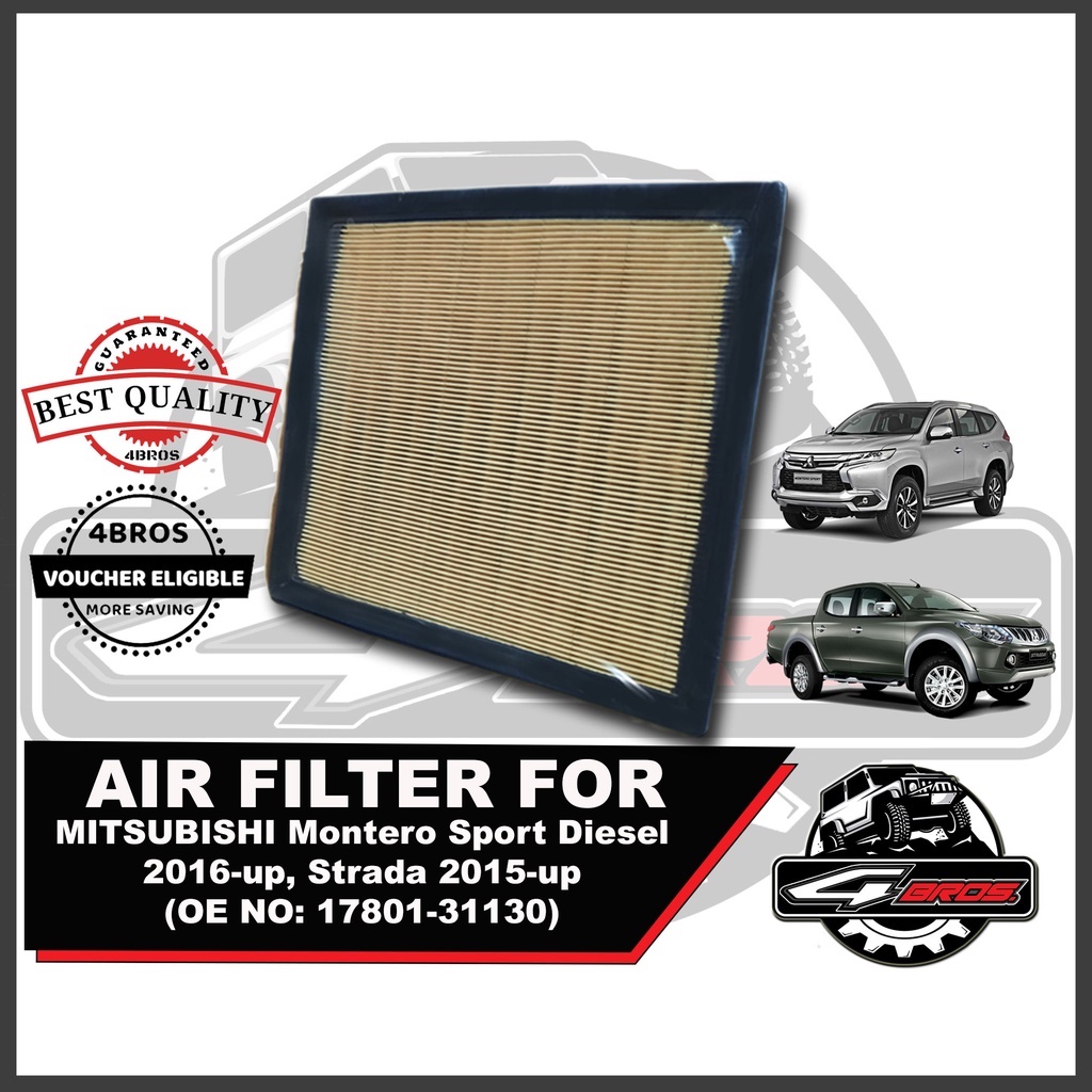 AIR FILTER For MITSUBISHI Montero Sport Diesel 2016-up, Strada 2015-up ...