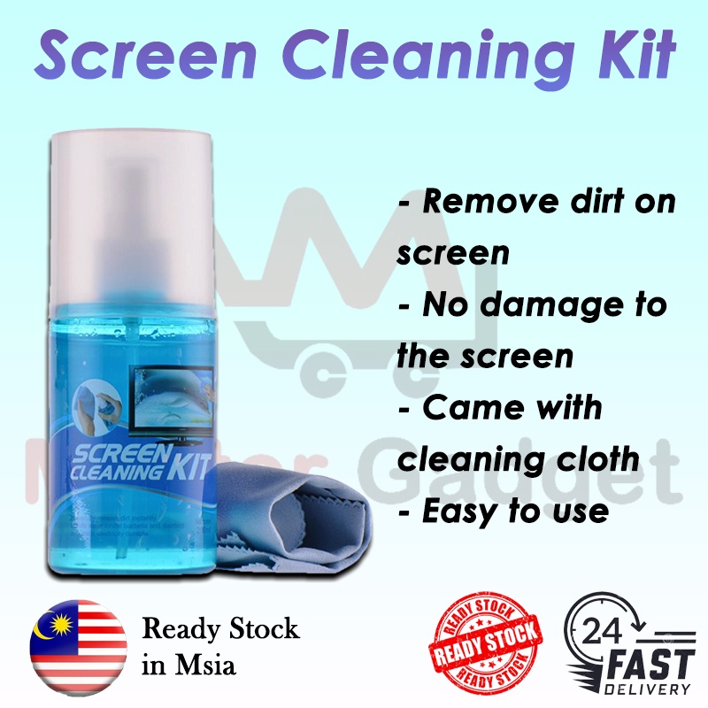 (Ready Stock) LCD LED Screen Cleaner Cleaning KIT 200ml Dirt Removal ...