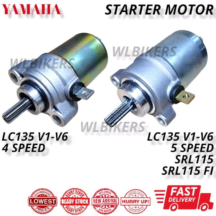 YAMAHA LAGENDA SRL115 LC135 LC 4S 5S V1 V2 V3 V4 V5 V6 STARTER MOTOR STATER MOTOR -HOT ITEM ...