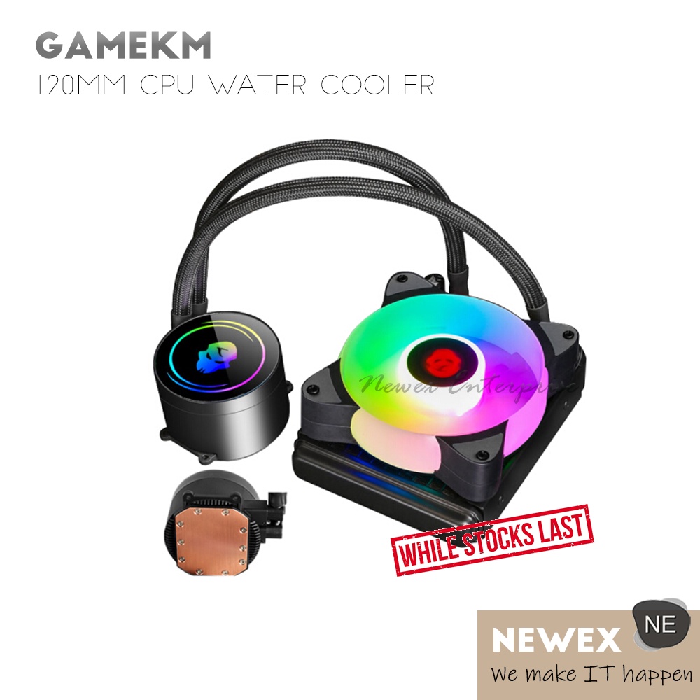 Evesky | Golden Field | Gamekm 120mm RGB AIO CPU Liquid Cooler | Shopee Malaysia