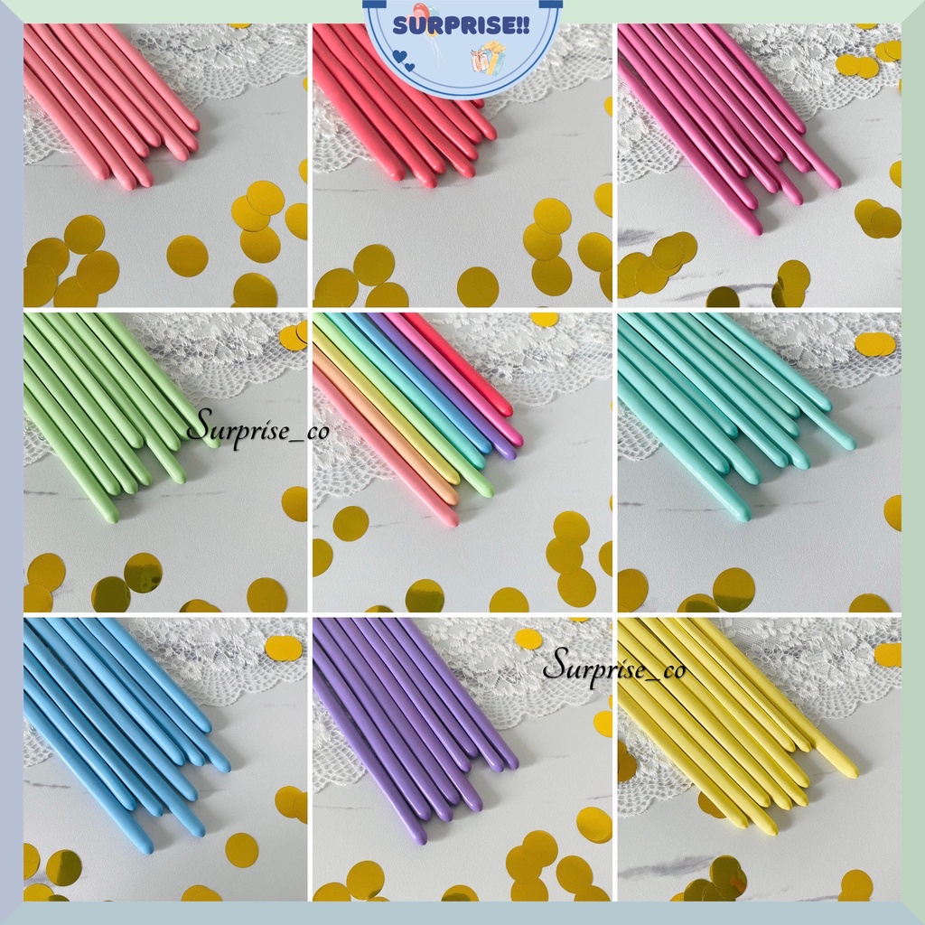 10pcs Twist Macaron Balloon Long Balloon 260 Twist Balloon Clowns ...
