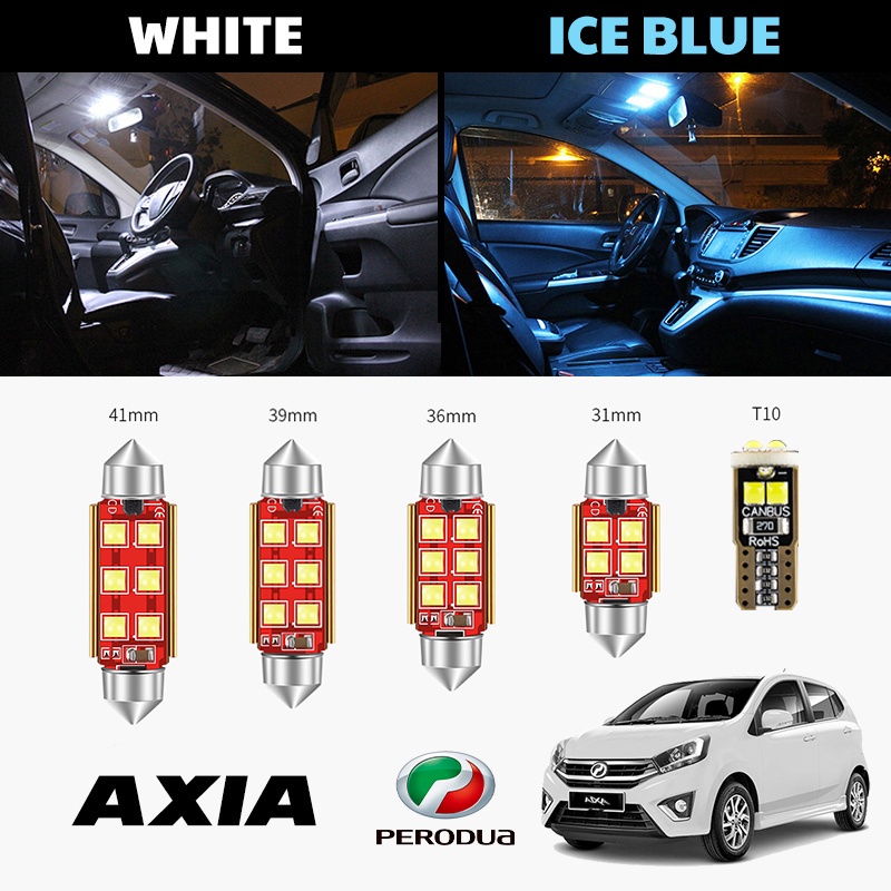 1PC Perodua Axia Car LED Bulb C5W 31mm/36mm/39mm/41mm LED Interior Dome ...