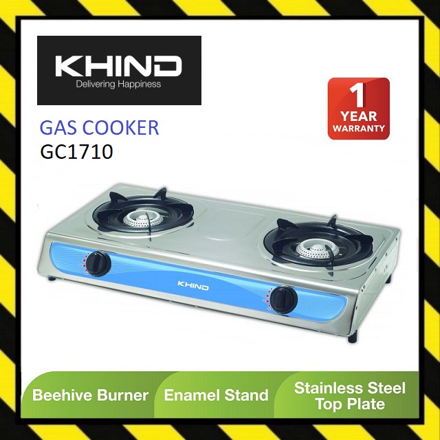 KHIND Double Gas Cooker Beehive Burner GC1710 / Dapur Gas | Shopee Malaysia