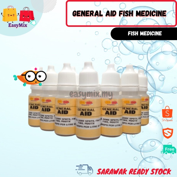 Aquarium General Aid Ubat Merawat Ekor Koyak/Kulat/Gatal 10ml Ubat ...