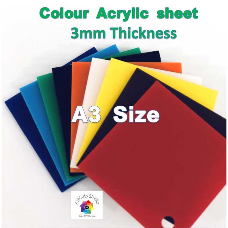 3mm Transparent- Opaque Color Casting Acrylic Sheet A3 Size- for DIY ...