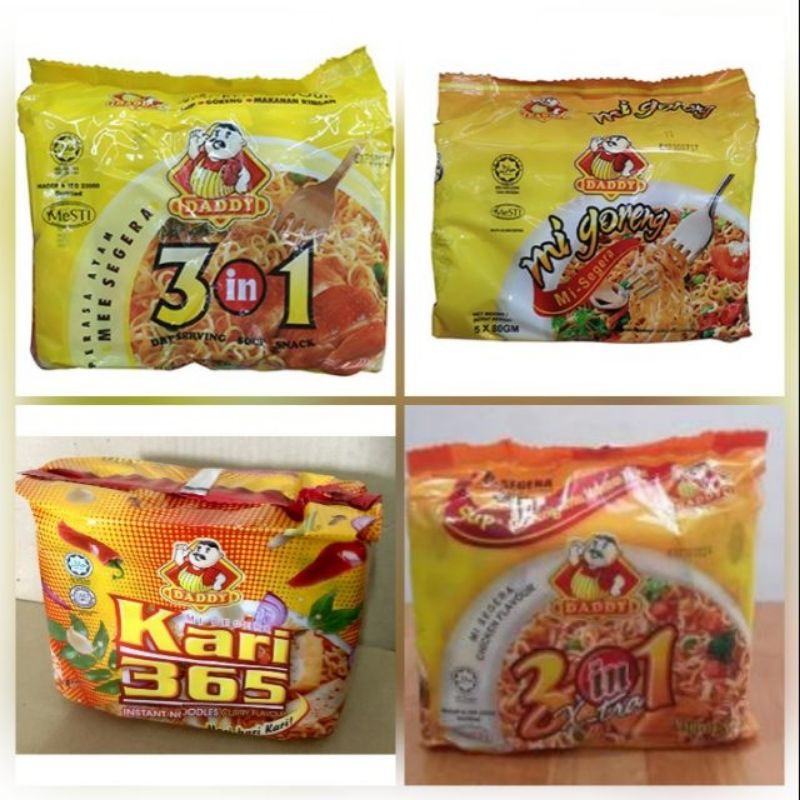 Mee Daddy 3 in 1 , Mi Goreng , Kari 365 , Extra 3in1【HALAL】爹地面 | Shopee ...