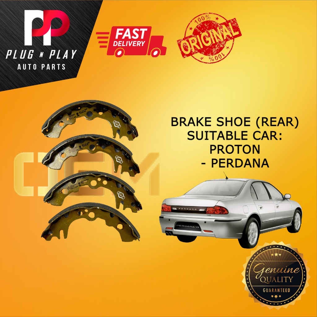 PROTON PERDANA BRAKE SHOE REAR BELAKANG OEM PRODUCT | Shopee Malaysia