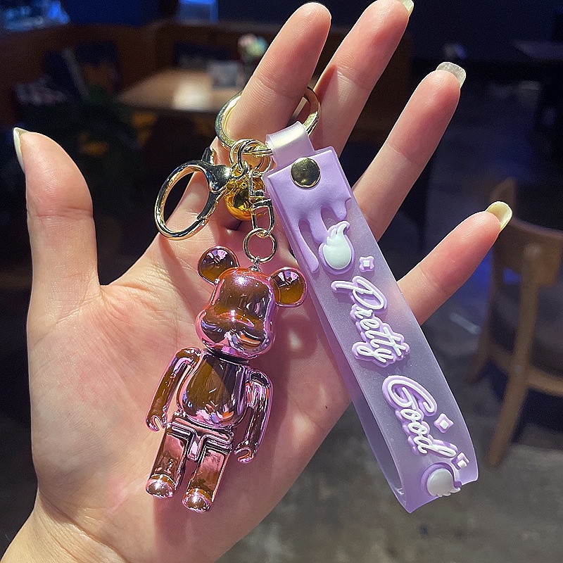Colorful Cartoon Bearbrick Gloomy Keychain Bag Pendant Birthday Present ...