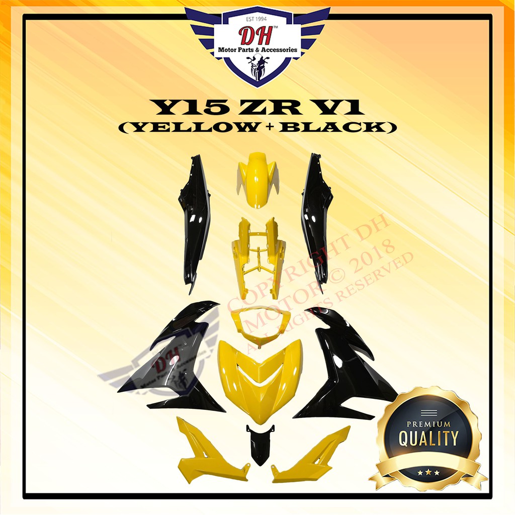 Y150 ZR COVER SET (YELLOW + BLACK) YAMAHA Y15 LC150 EXCITER | Shopee ...