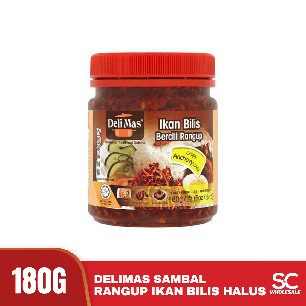 Delimas Sambal Rangup Ikan Bilis Halus 180g | Shopee Malaysia