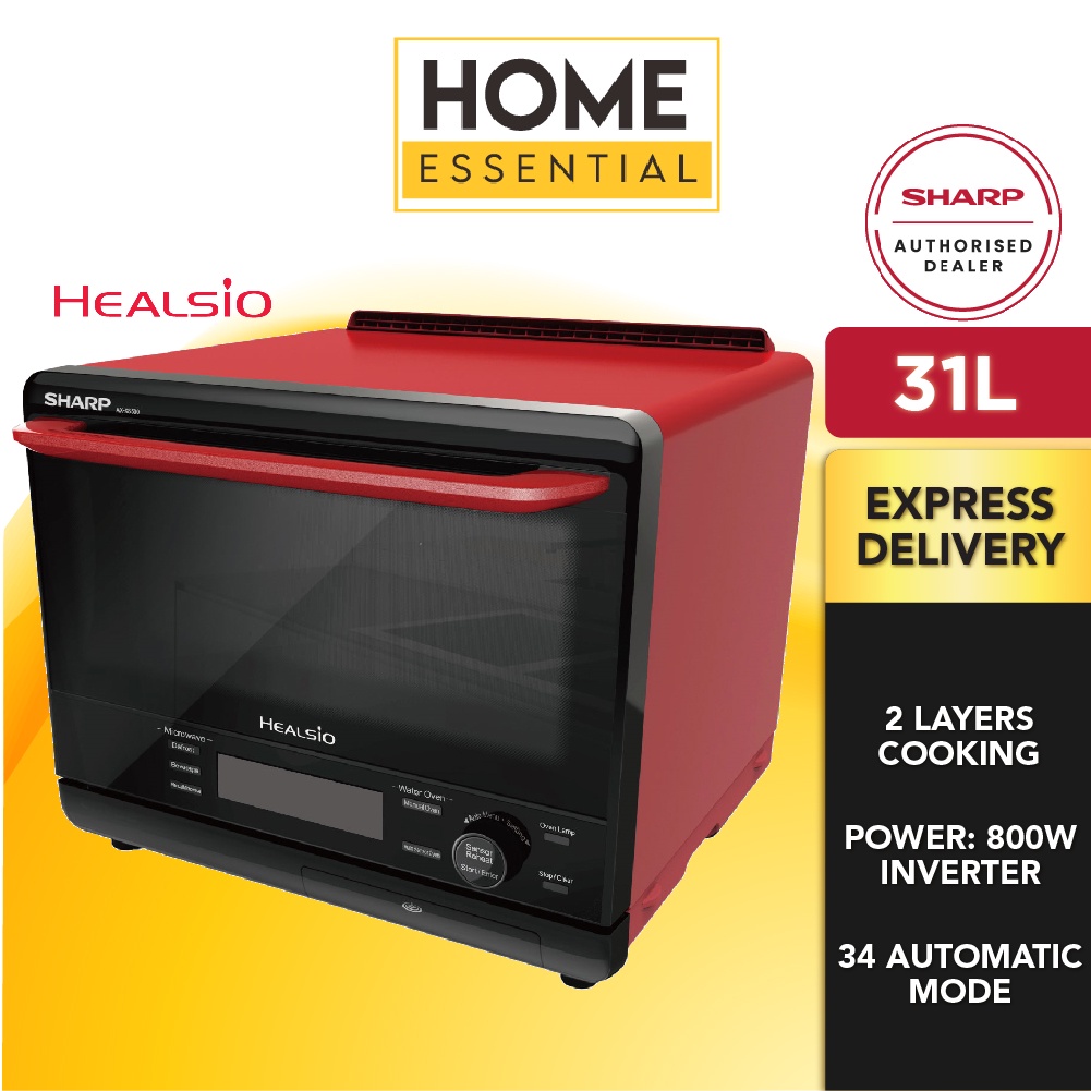 Sharp 31L Healsio Superheated Steam Oven 2 Layers Cooking Inverter with ...