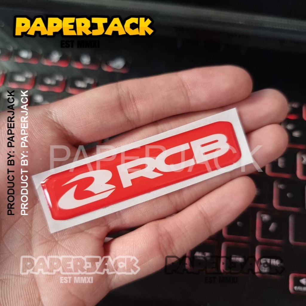 Rcb EMBLEM embossed MOTORCYCLE STICKER FLEXIBLE embossed ESP STICKER ...