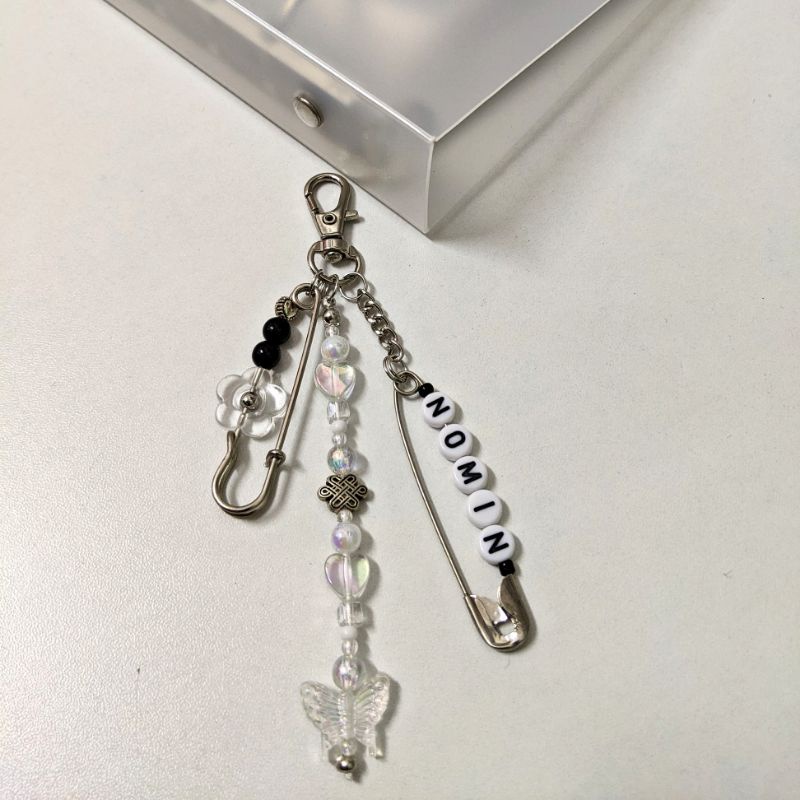 (by yoitkyu) PT.1 CUSTOM MADE KEYCHAIN MONOCHROME BLACK WHITE SILVER ...