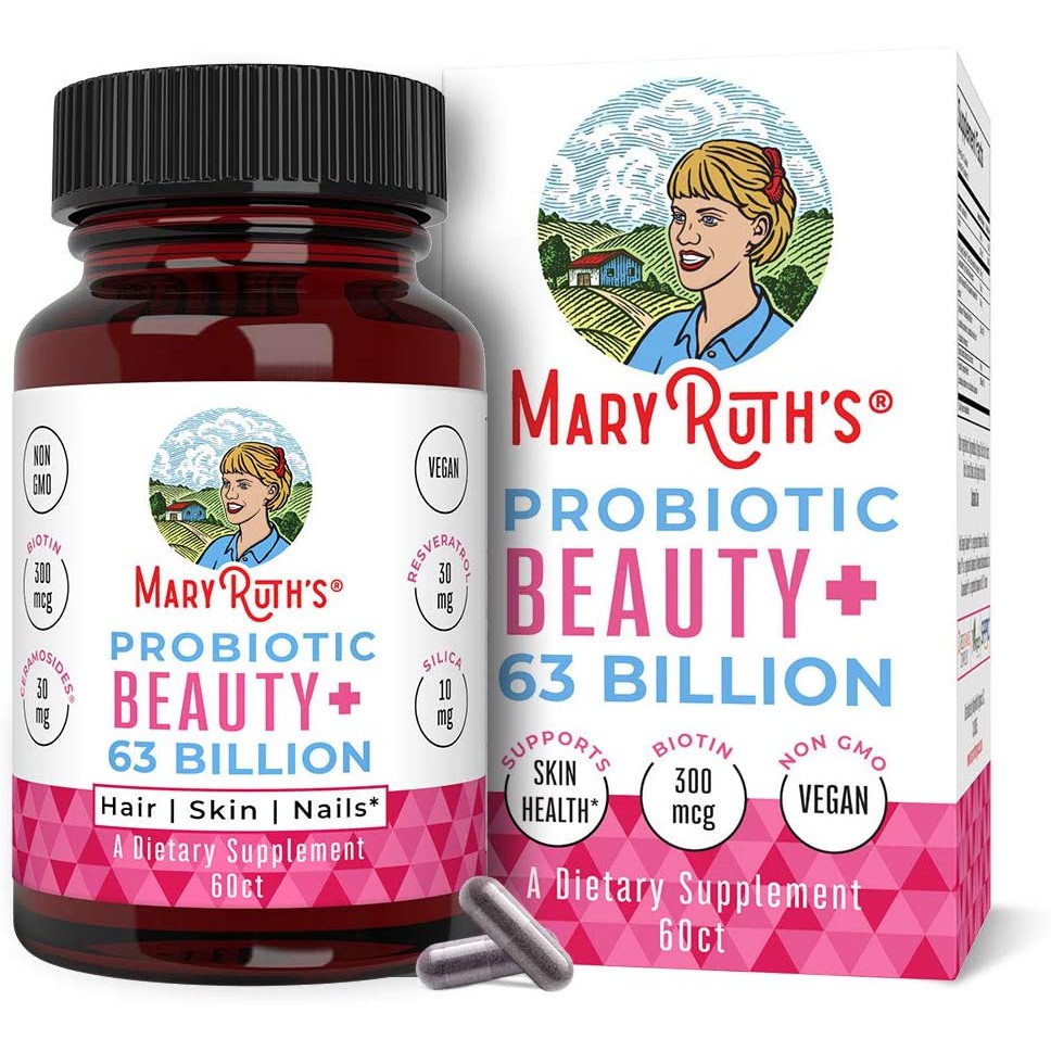 Vegan Probiotics Women 63 Billion CFU MaryRuth's - 2in1 Probiotic ...