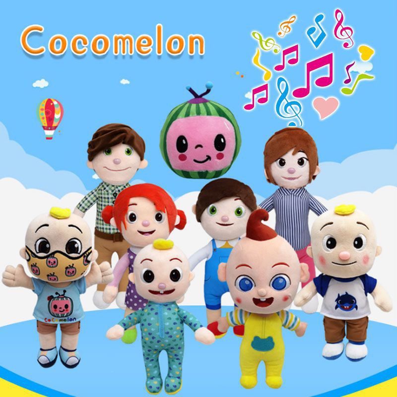 Music JJ Cocomelon Soft Melon Baby Cartoon Plush Stuffed Toy | Shopee ...