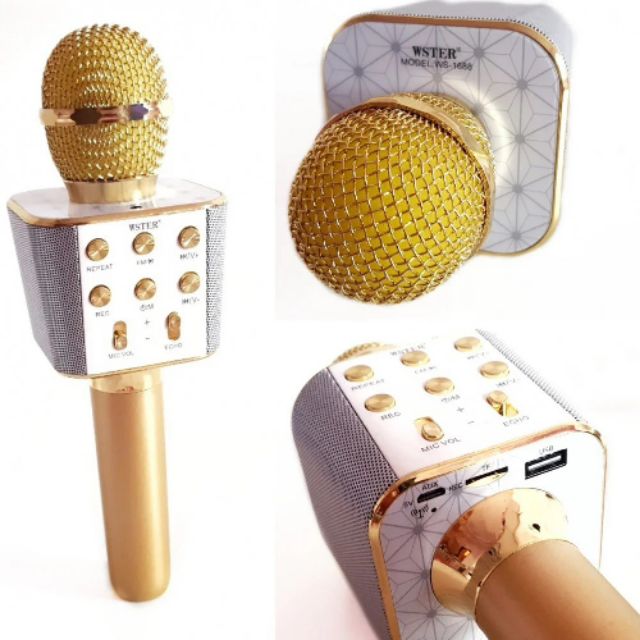 Original WS-1688 Portable Wireless Bluetooth Speaker Karaoke KTV Handheld Microphone. | Shopee ...