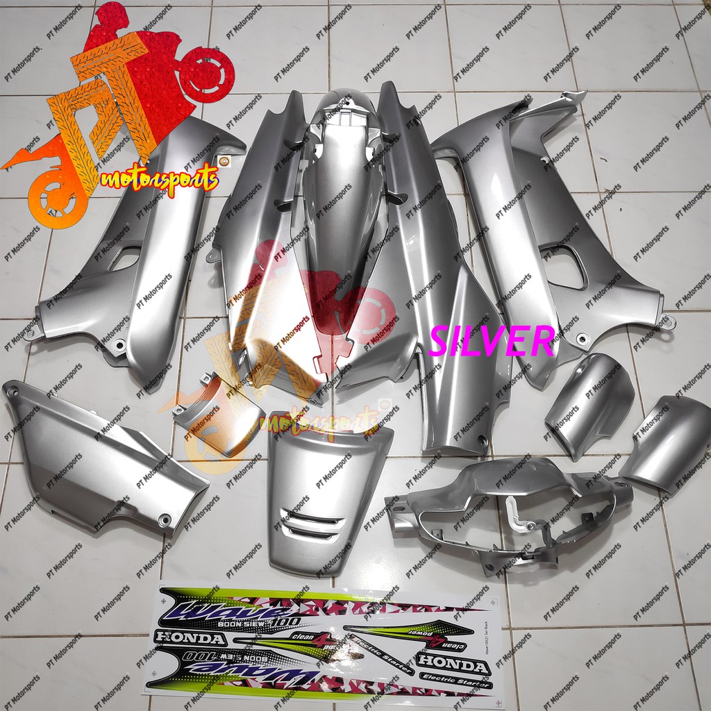 Honda Wave 100 Cover Set Black/Grey/Blue/Maroon Yellow Silver Bmc Blue ...