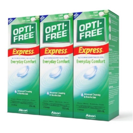 Alcon Opti-Free Express Everyday Comfort Lens Solution 355ML/ 3X355ML ...