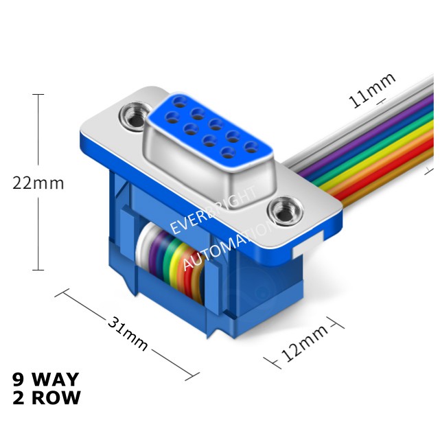 DIDC DB9 DB15 DB25 (2 Row) D-Sub D-Connector D Sub IDC Type Connector ...