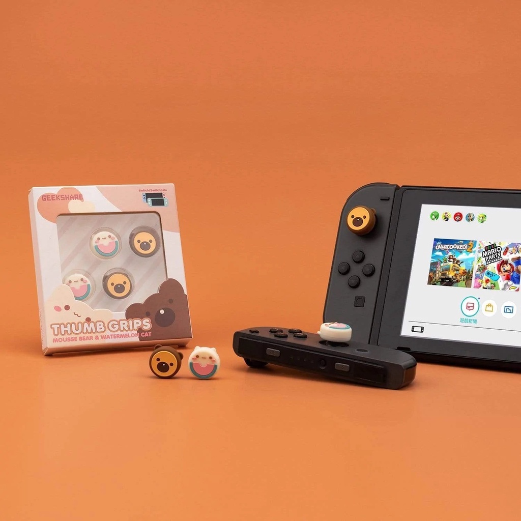 Geekshare Nintendo Switch Joycon Thumb Grip - Watermelon Cat & Mousse ...