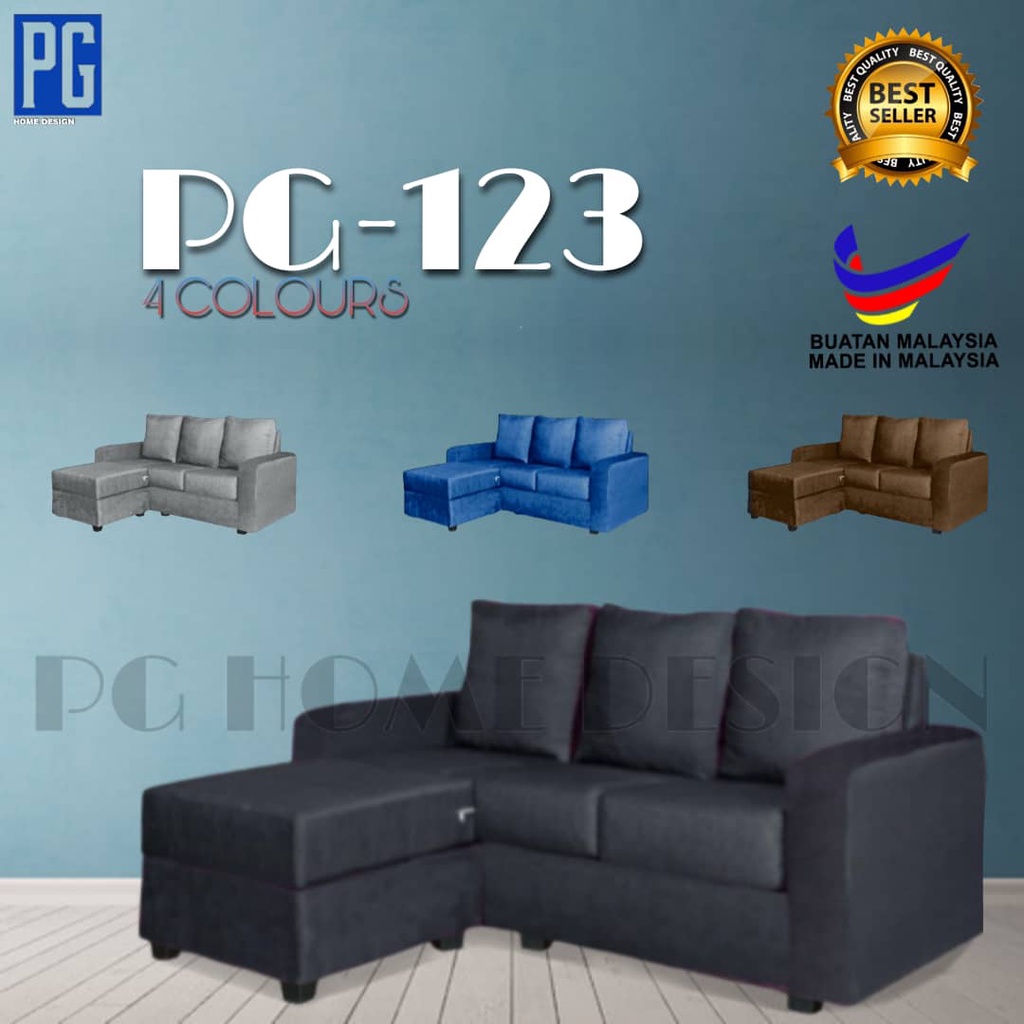 PG HOME:-LIVING ROOM SOFA L SHAPE | Shopee Malaysia