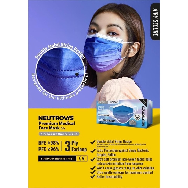 Neutrovis Airy Secure Premium Medical Face Mask | Shopee Malaysia