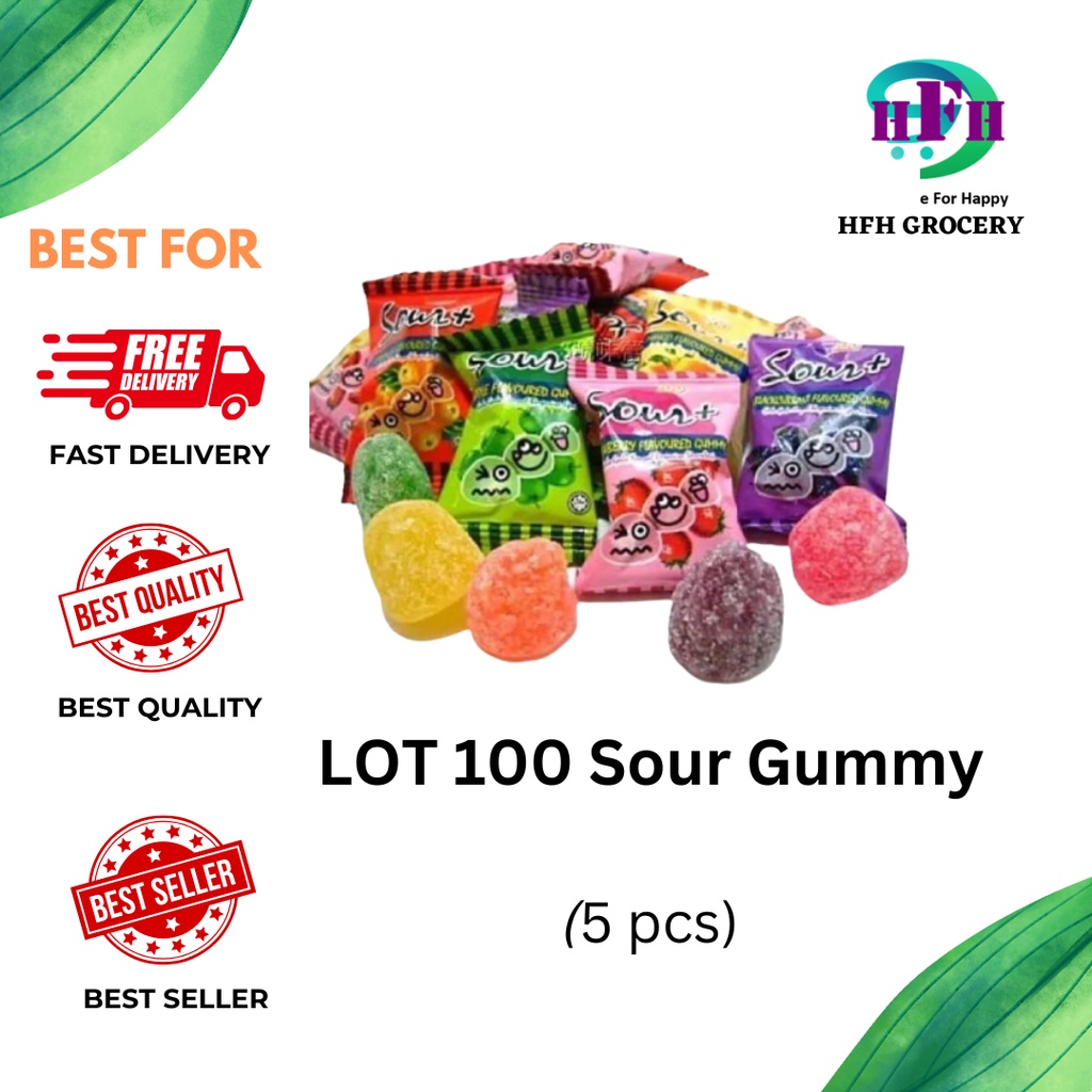 🔥LOT 100 Sour Gummy (5pcs)🔥 | Shopee Malaysia