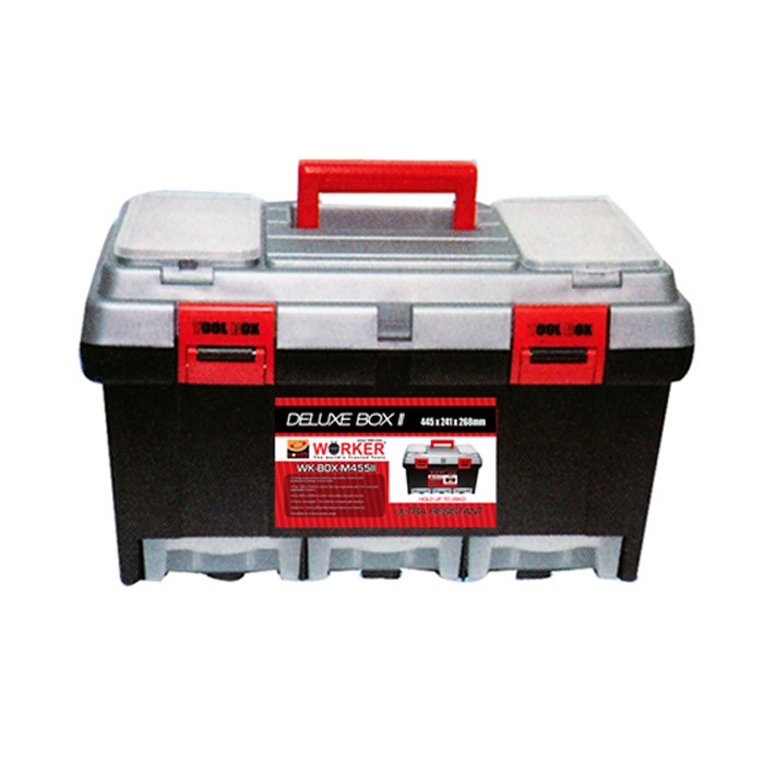WORKER 0507 PVC DELUXE BOX II TOOLS BOX STORAGE BOX (RED) (M455II ...