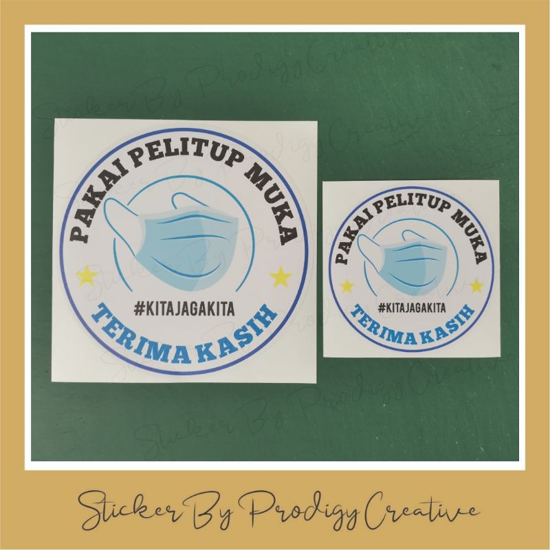 Pakai Pelitup Muka Face Mask Required Mandatory SOP Covid19 Sticker ...