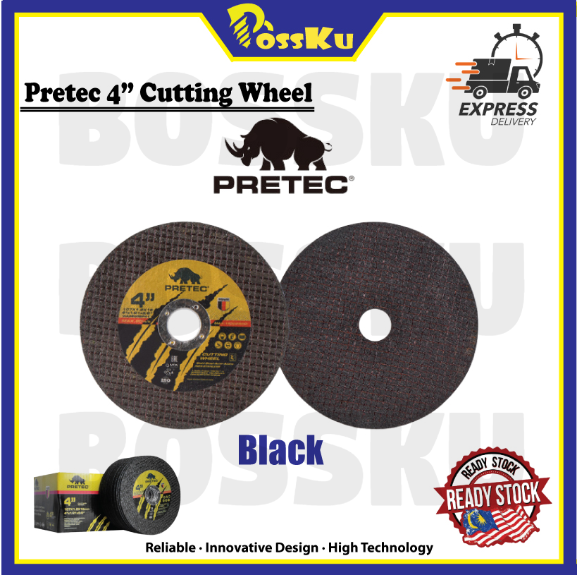 4” PRETEC Metal Cutting Disc / MATA POTONG GRINDER (Black) | Shopee Malaysia