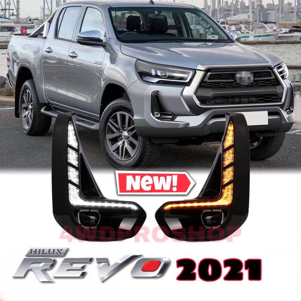 LED DRL Fog Lamp Day Light for Toyota Hilux Revo 2020 2021 Daytime ...