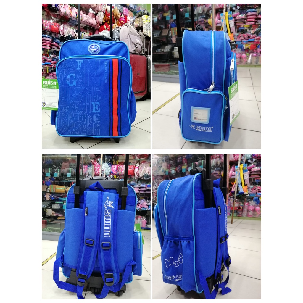 Swan Academy Basic Roll Trolley School Bag Roll Wheel Beg Tarik Sekolah ...