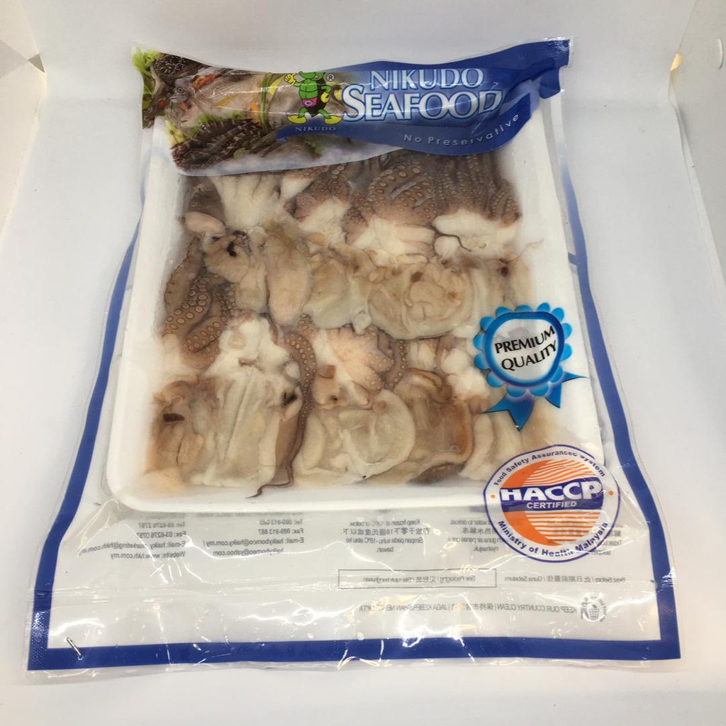 Nikudo LONG LEG OCTOPUS (WHOLE CLEAN; PRE-SLICED CUT) 八爪鱼/章鱼（干净） Frozen ...