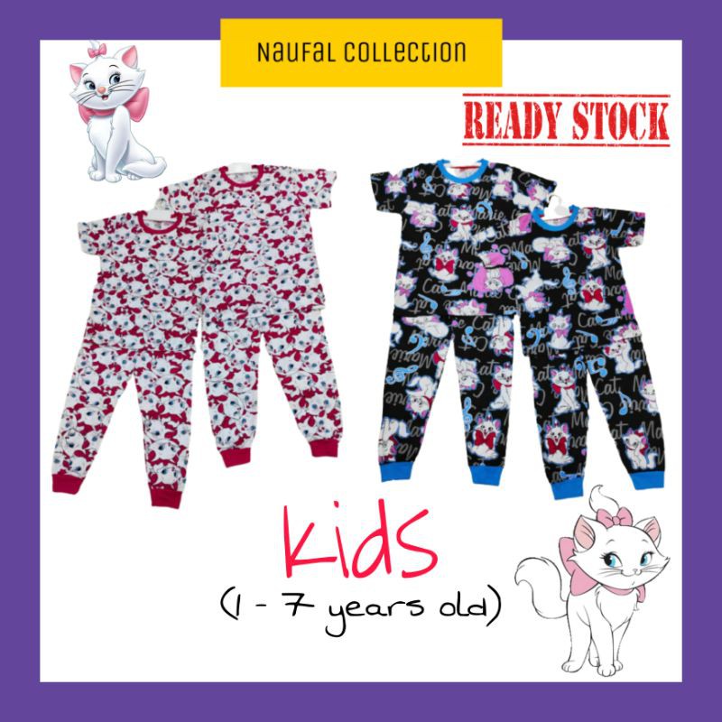 🔥NEW ARRIVAL🔥 Marie Cat | Baju Jalan | Baju Tidur Budak | Pajama Kids ...