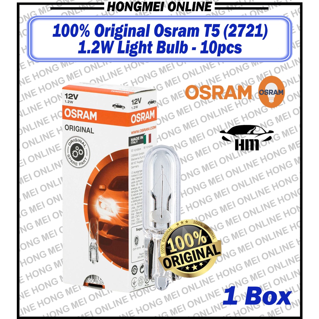 100% Original OSRAM T5 (2721) 1.2W Light Bulb 1box (10pcs) | Shopee ...