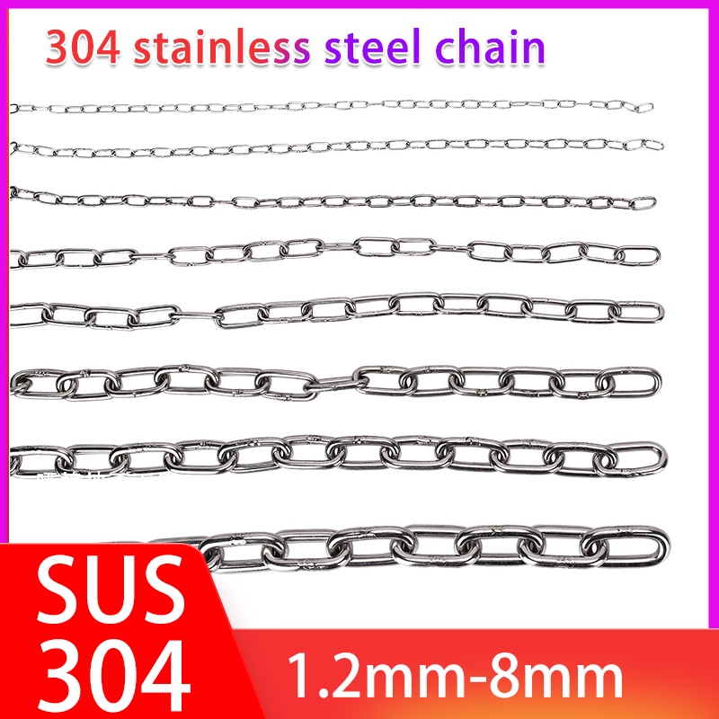 2mm3mm4mm5mm Thick SUS304 Stainless Steel Chain Section | Shopee Malaysia