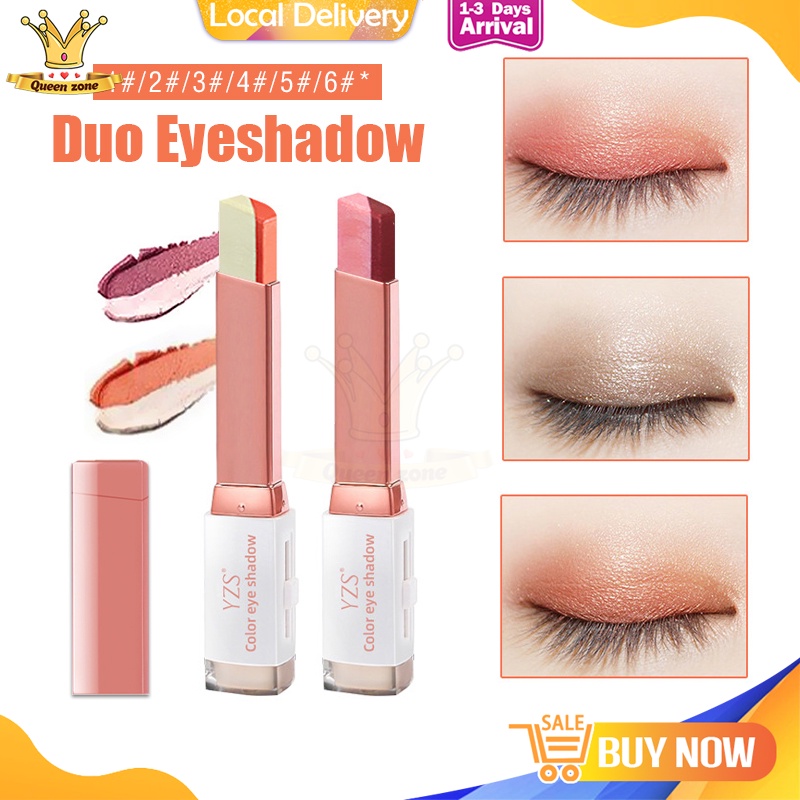 Gradient Two-tone Eyeshadow Stick Waterproof Sweatproof Eyeshadow ...