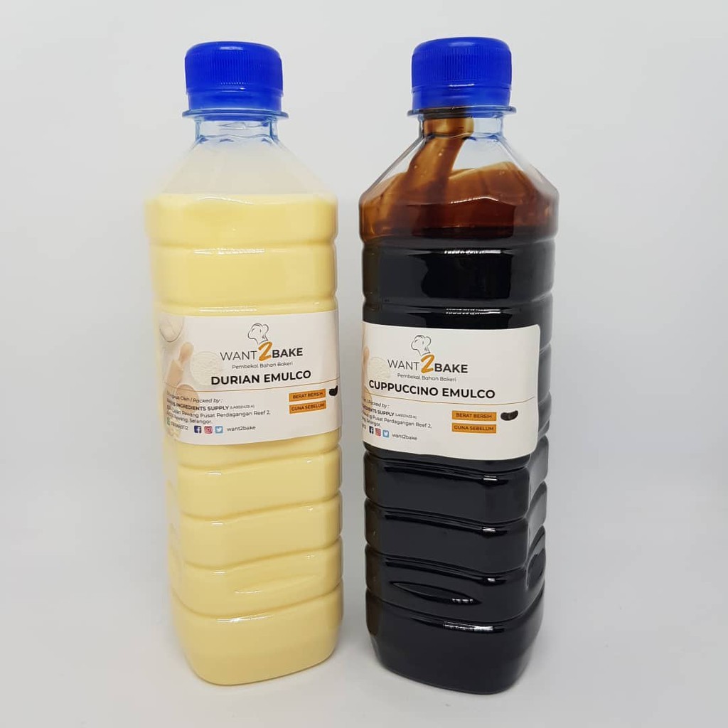 🎂WANT2BAKE🎂 EMULCO 500ML/ VARIETIES EMULCO/DURIAN EMULCO/GULA MELAKA ...