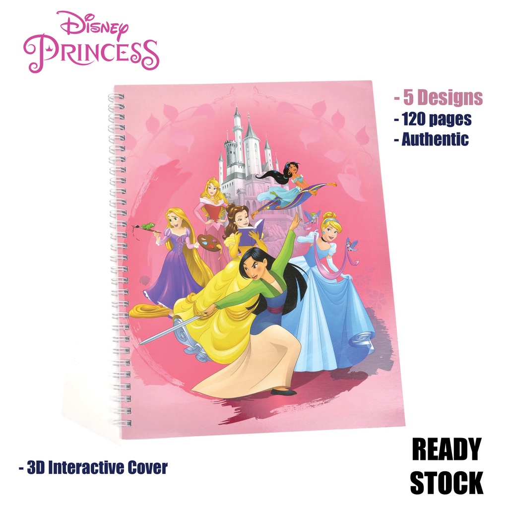 🔥GENUINE🔥ORIGINAL B6 Disney Princess interactive Notebook 120pg ...