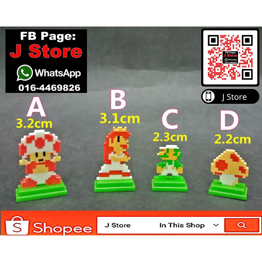 Super Mario pixel 2D tiny figure ( J Store ) | Shopee Malaysia