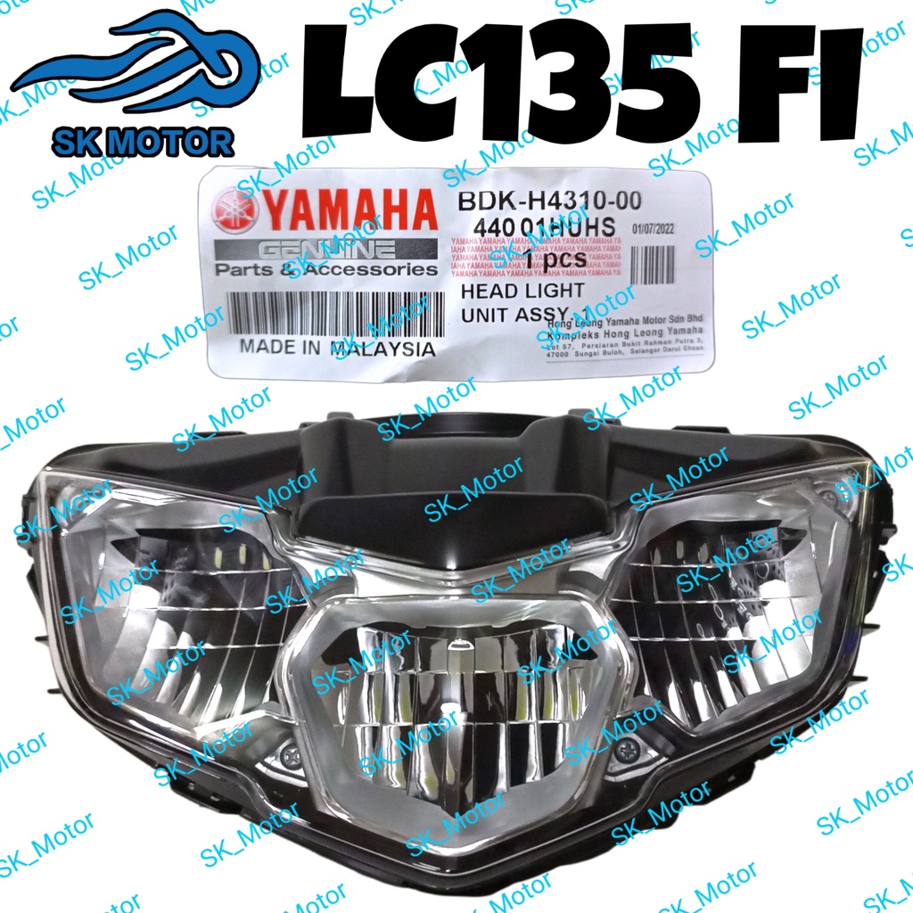 Yamaha LC135 V8 Fi LC Original Head Light Unit Assy Head Lamp Lampu Depan Lampu Besar BDK-H4310 ...