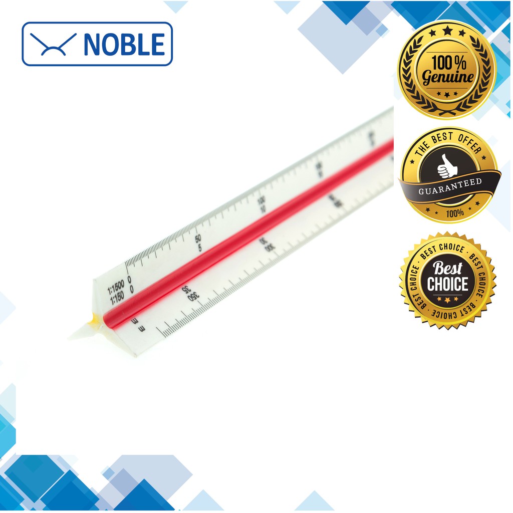 NOBLE Plastic Triangular Scale Ruler - 12 Scales (30 cm/12") | Shopee ...