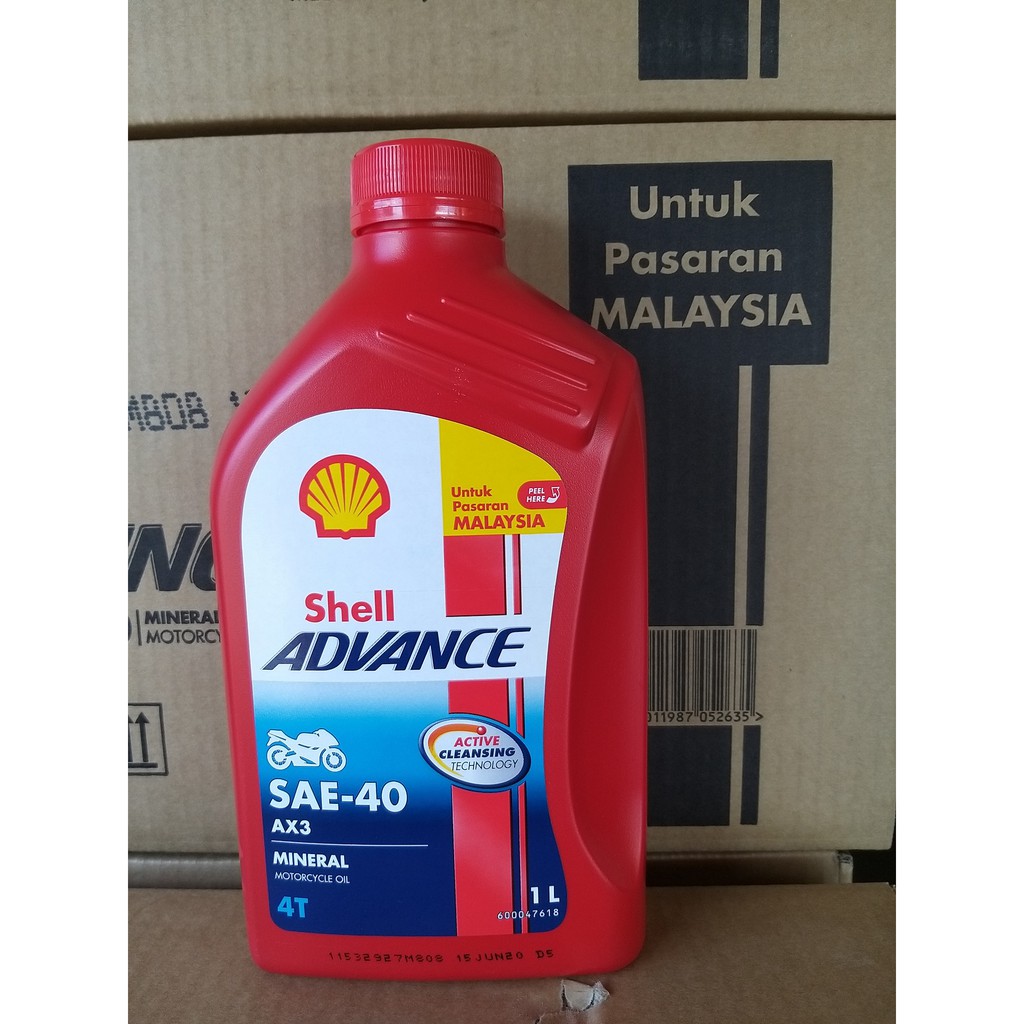 ORIGINAL SHELL ADVANCE SAE-40 AX3 4T (1L) | Shopee Malaysia