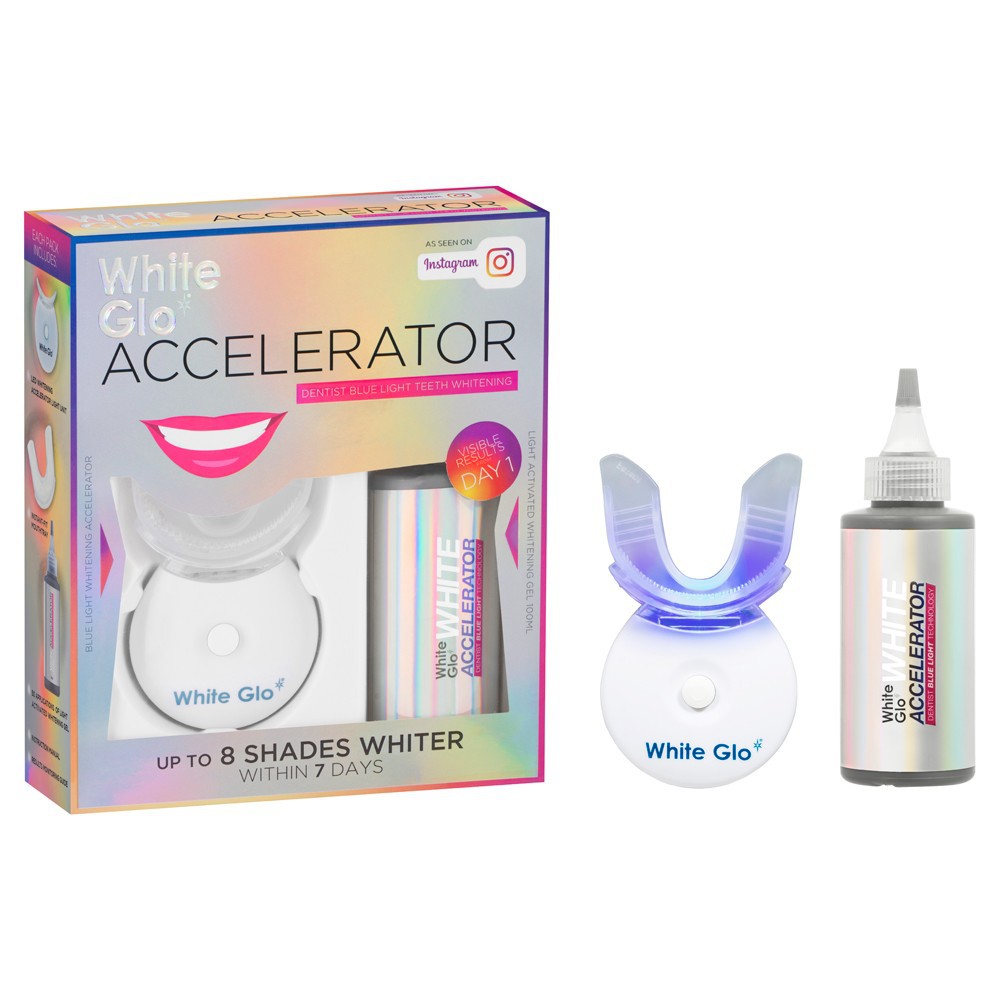 White Glo White Accelerator Blue Light Teeth Whitening System | Shopee ...