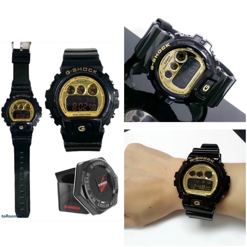 💥New💥 G Shock DW6900 black gold KACA‼️Free GShock Tin‼️ | Shopee Malaysia